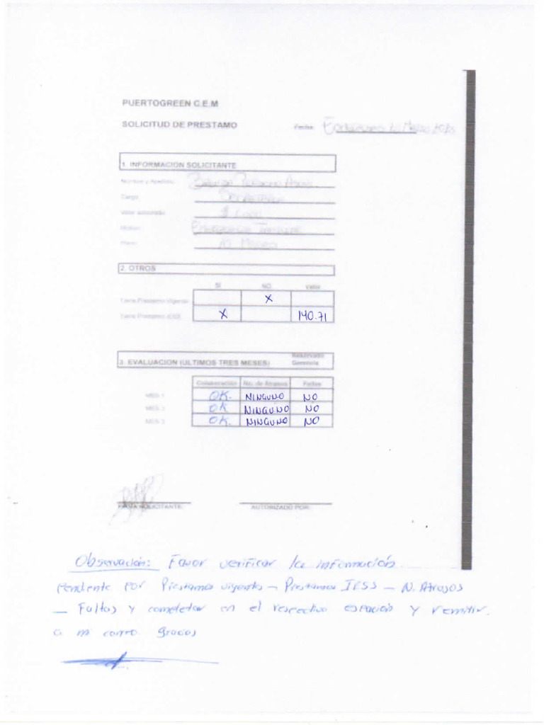 Solicitud Prestamo Iess | PDF