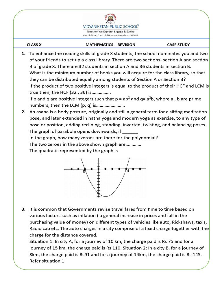 Class10-Math-Midtermrevision 50438 | PDF | Speed | Asana