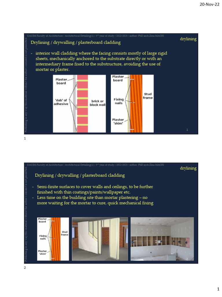 ArchDet1.6 Dry Cladding Interior 2022-2023 | PDF