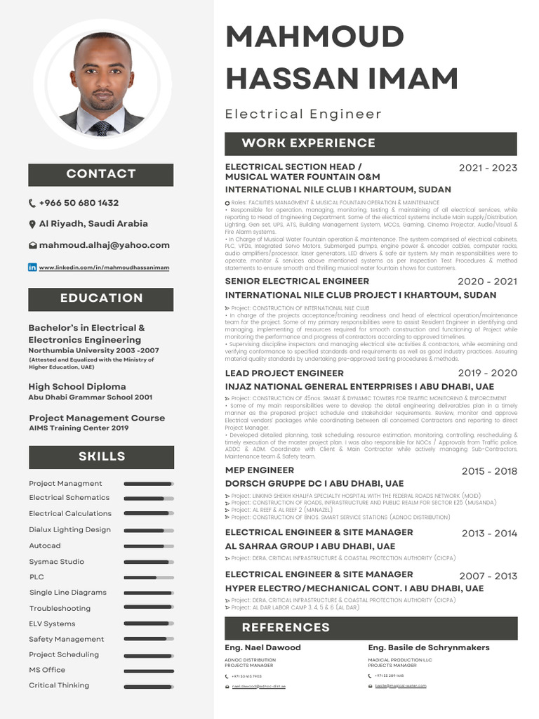 CV Mahmoud Hassan DEC2023 | PDF | United Arab Emirates | Project Management