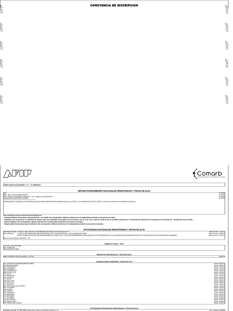 AFIP - Administración Federal de Ingresos Públicos | PDF