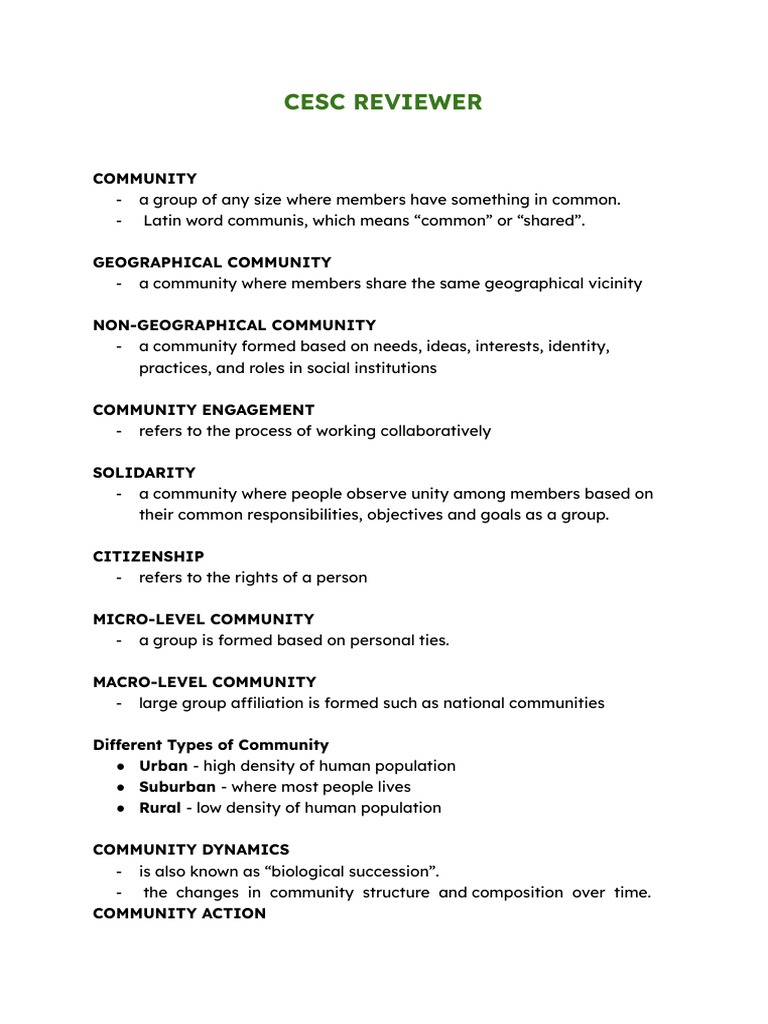 Cesc Reviewer | PDF | Politics