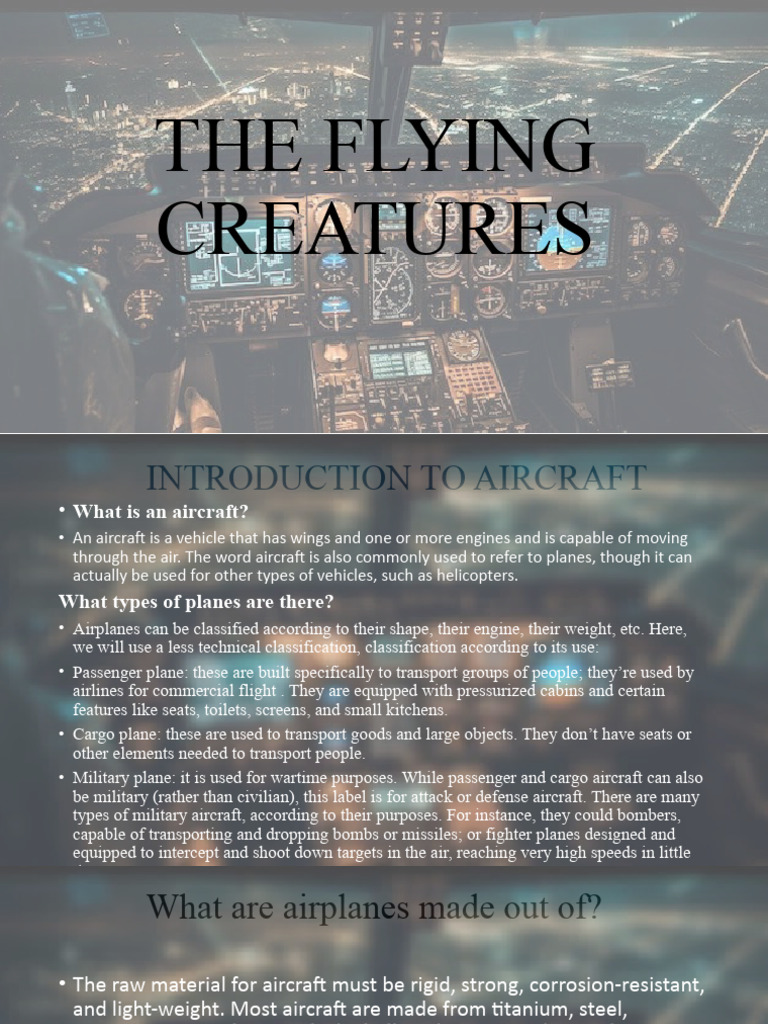 The Flying Creatures | PDF | Aircraft | Airplane