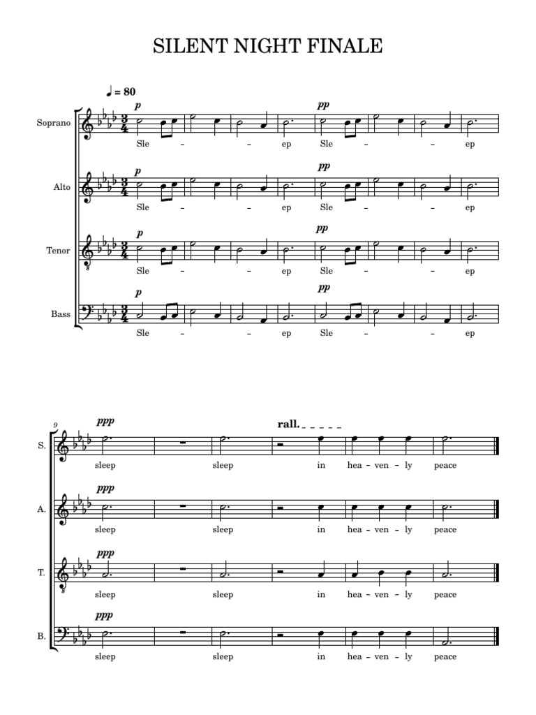 Silent Night Finale Sheet Music | PDF