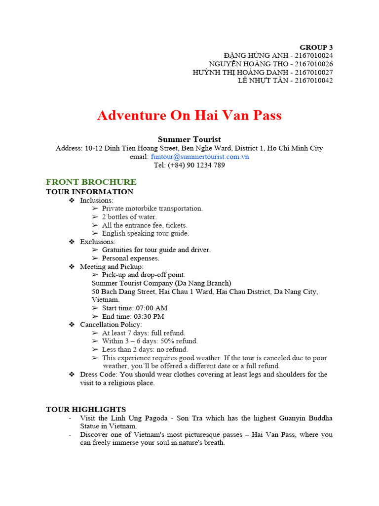 Group 3 - Brochure Design - Draft 2 | PDF