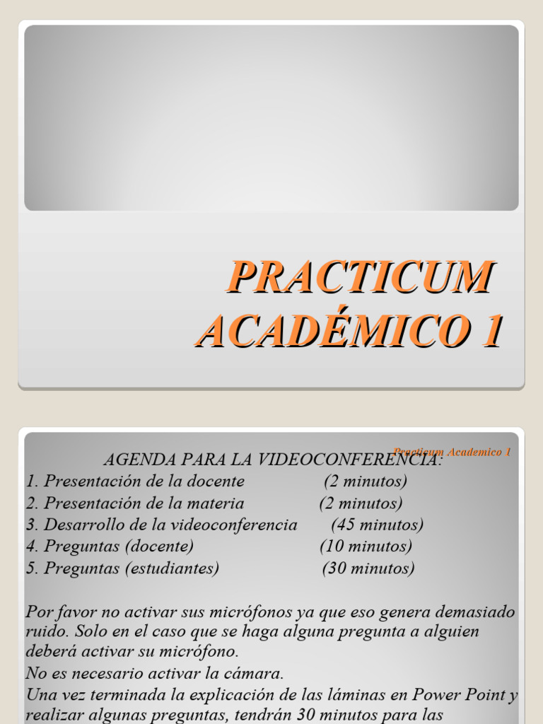 Guía Prácticum Académico 1 | PDF | Memoria | Maestros