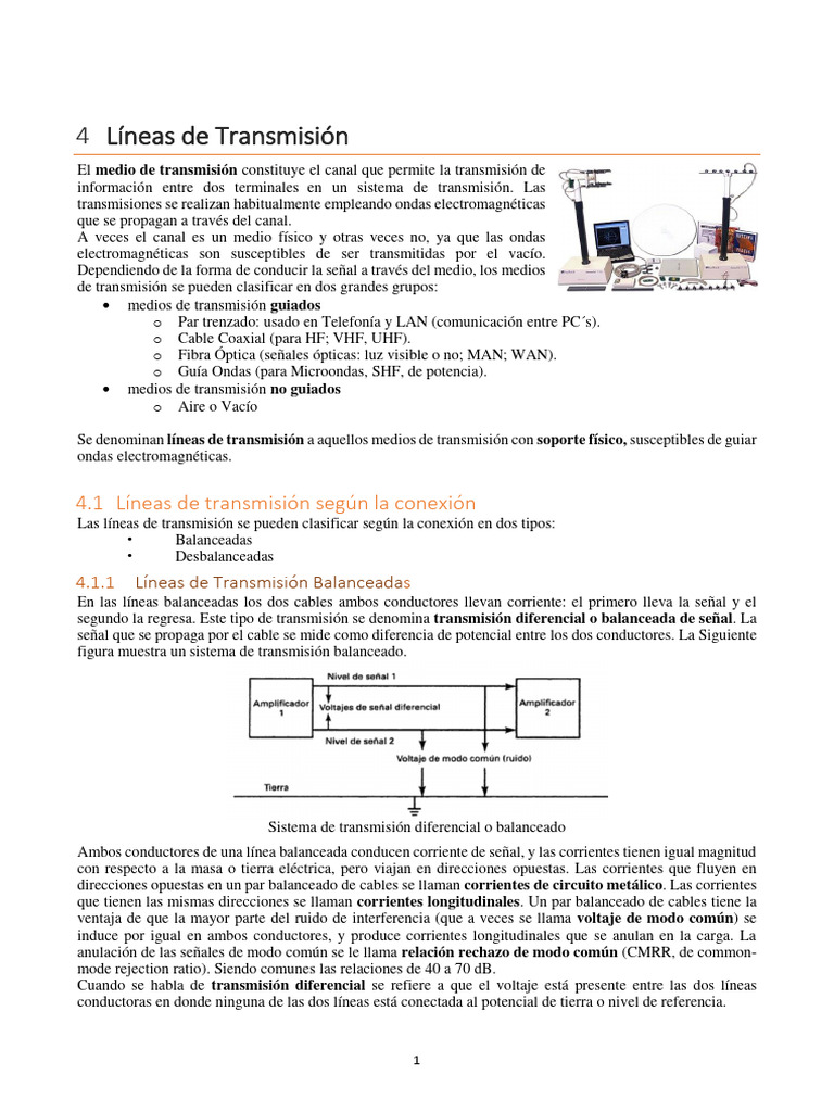 Unidad 4 Línea de Transmisión | PDF