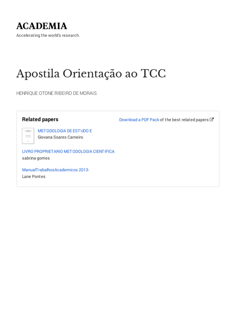 Artigo - Como Fazer TCC | PDF