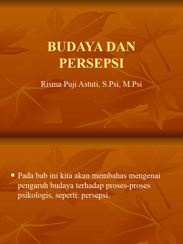 5 BUDAYA Dan Persepsi RIS | PDF | Sains & Matematika