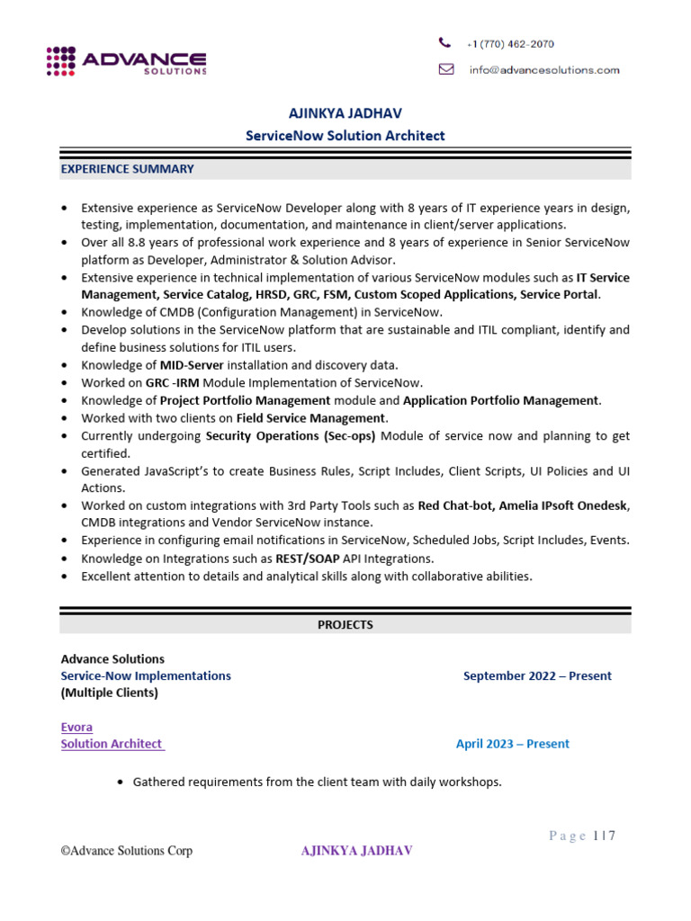 Ajinkya Jadhav Resume | PDF | It Service Management | Information ...