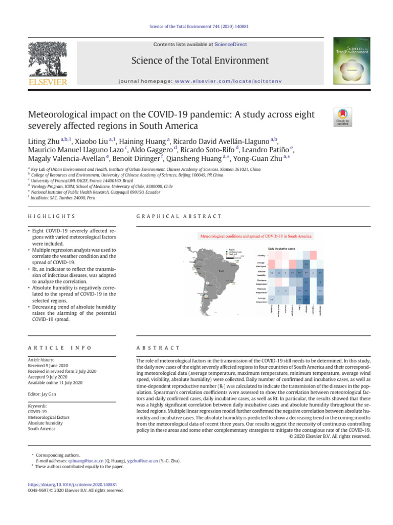 Meteorological Impact On The COVID-19 Pandemic: A Study Across Eight ...