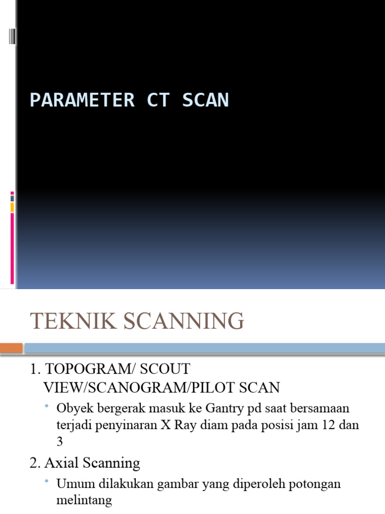 Parameter CT SCAN | PDF