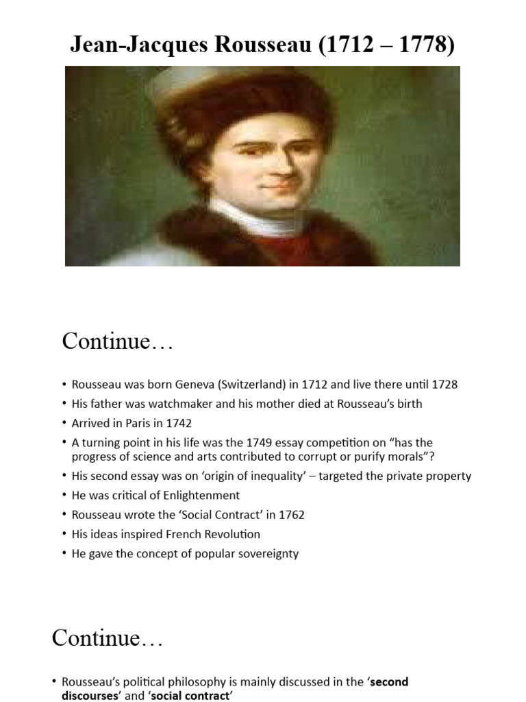 Jean-Jacques Rousseau (1712 – 1778) | PDF