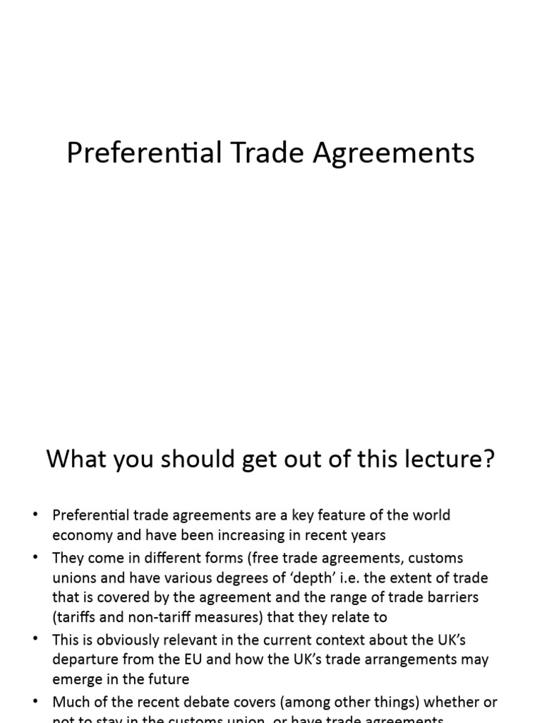 Preferential Trade Agreements - 2023 | PDF | Trade Agreements | Free Trade