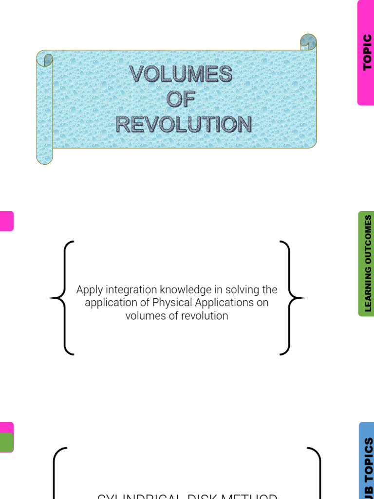 Module 5 - L5.5-5.7 - Volumes of Revolution | PDF | Cartesian ...