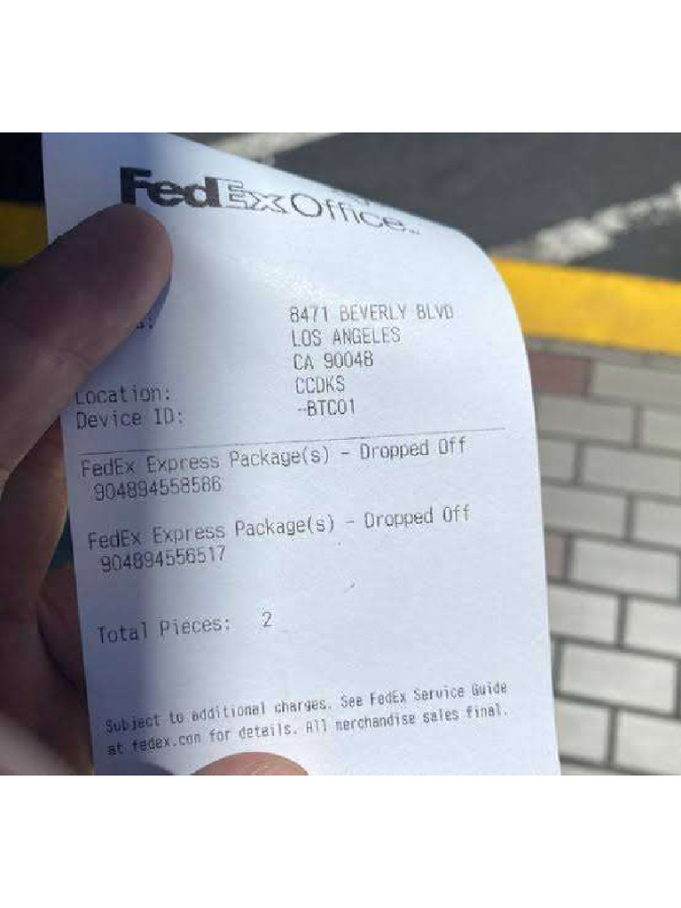 PDF Fedex Receipt Sample | PDF
