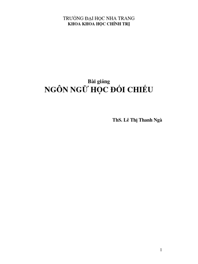 (123doc) Ngon Ngu Hoc Doi Chieu | PDF