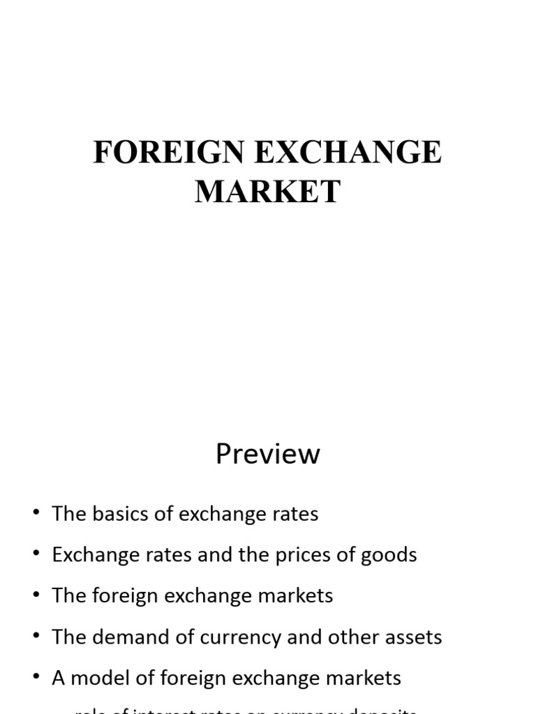 Foreign Exchange Market | PDF