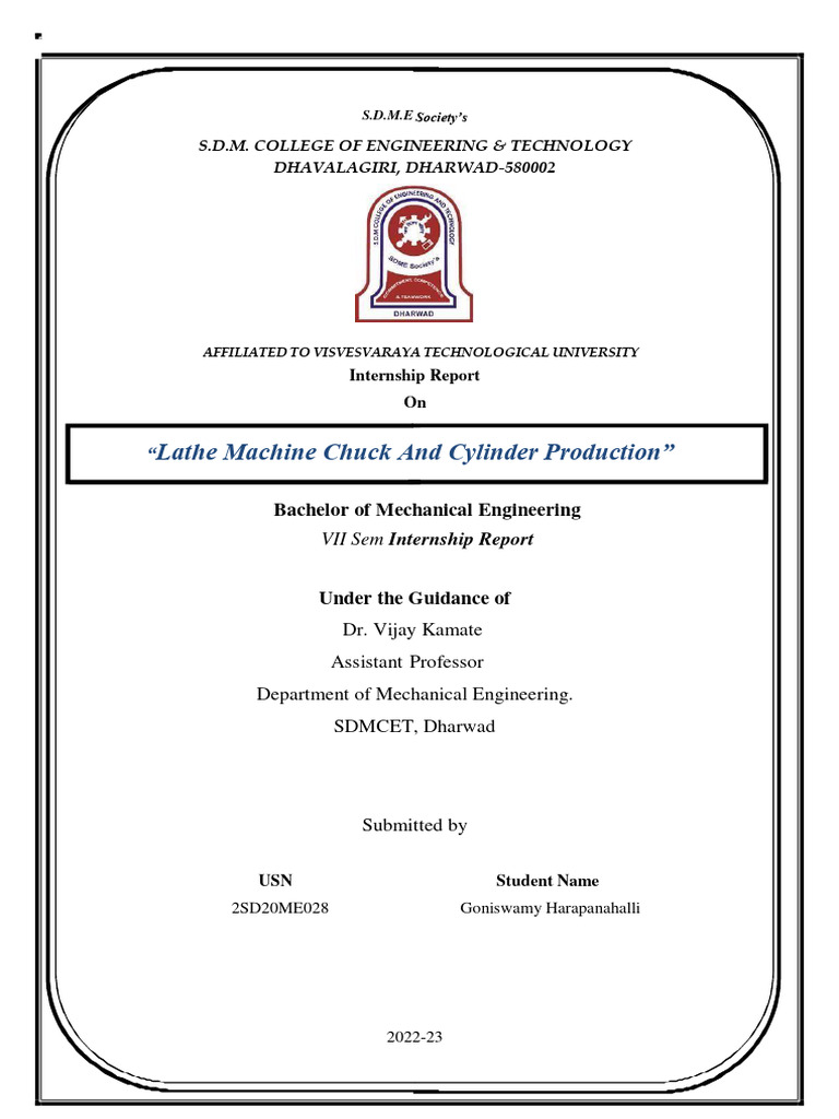 Final Internship Report (2) NNN | PDF | Valve | Grinding (Abrasive Cutting)