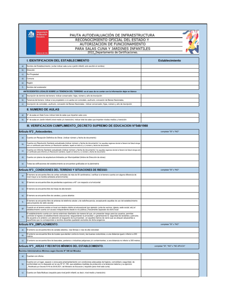 Autoevaluacion Infraestructura 2022 - SdEP | PDF