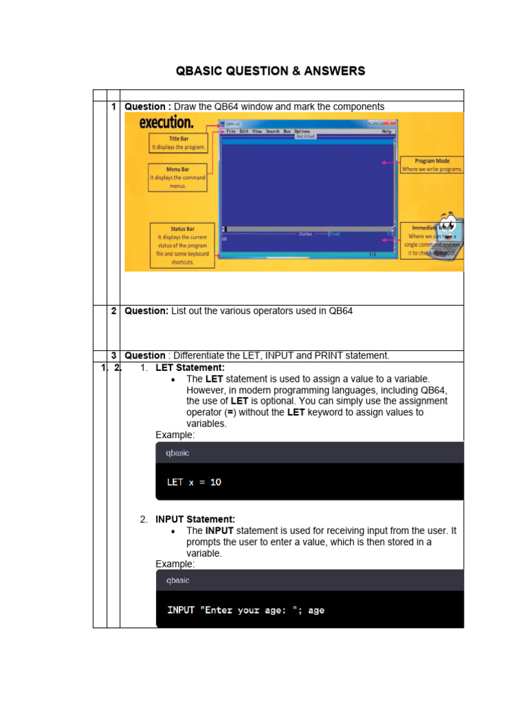 Qbasic Question | PDF | Business | Technology & Engineering