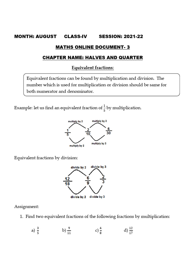 Equivalent Fraction 3. | PDF