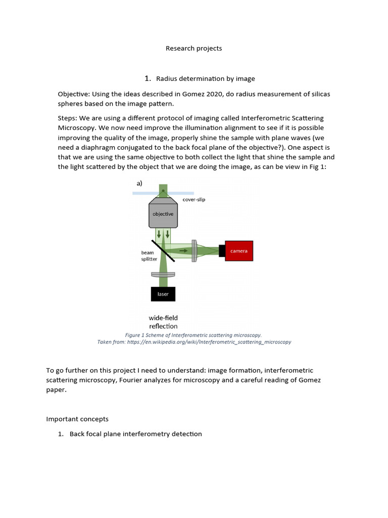 Research projects | PDF | Interferometry | Brownian Motion