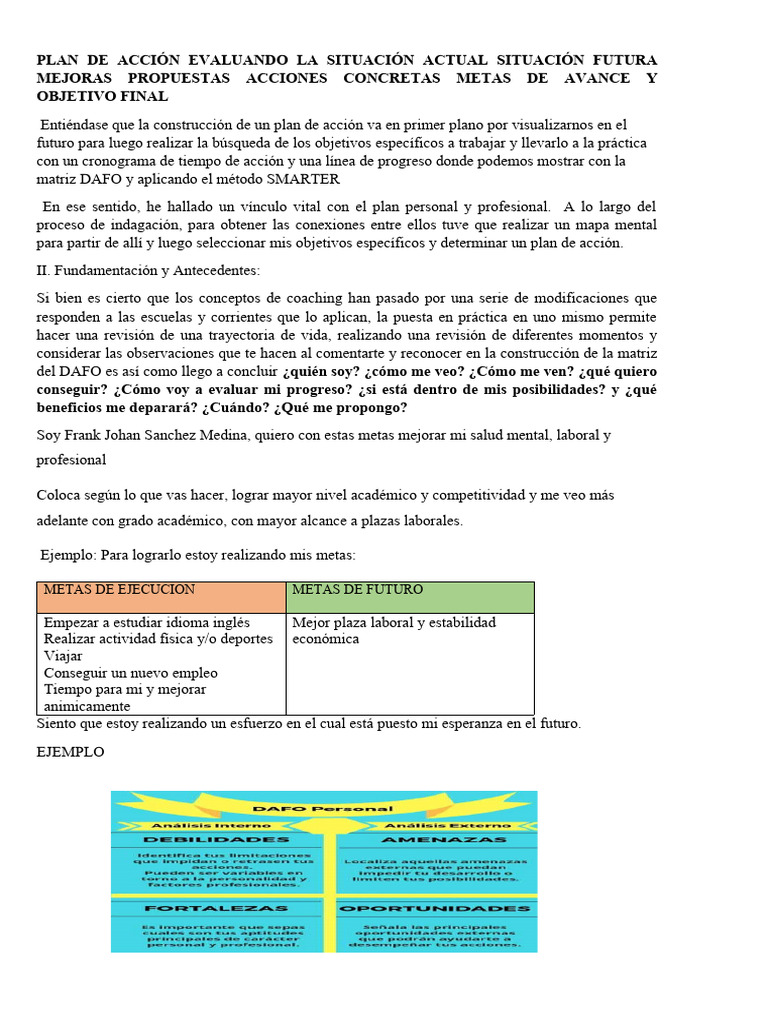 PLAN DE ACCIÓN | PDF