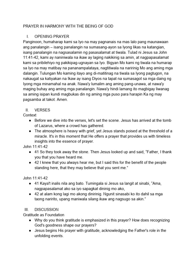 Prayer in Harmony With The Being of God | PDF | Prayer | God