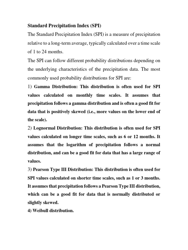 PDF For SPI and SPEI | PDF | Skewness | Normal Distribution