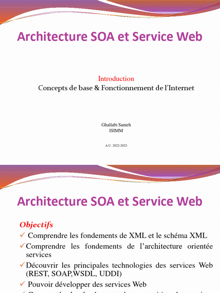 Cours SOA Et Services Web Partie 1 | PDF