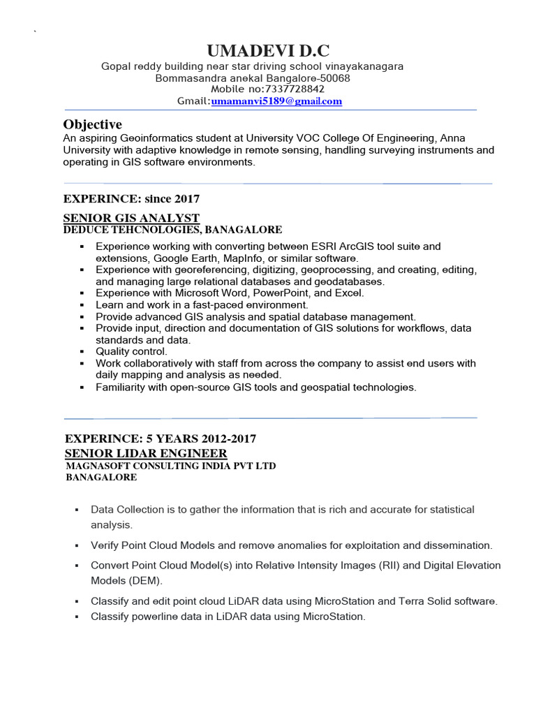 UMA_ resume_new | PDF