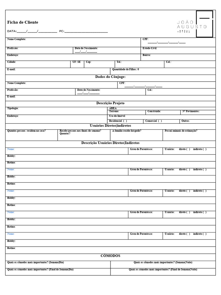 Ficha Cliente | PDF | Informática