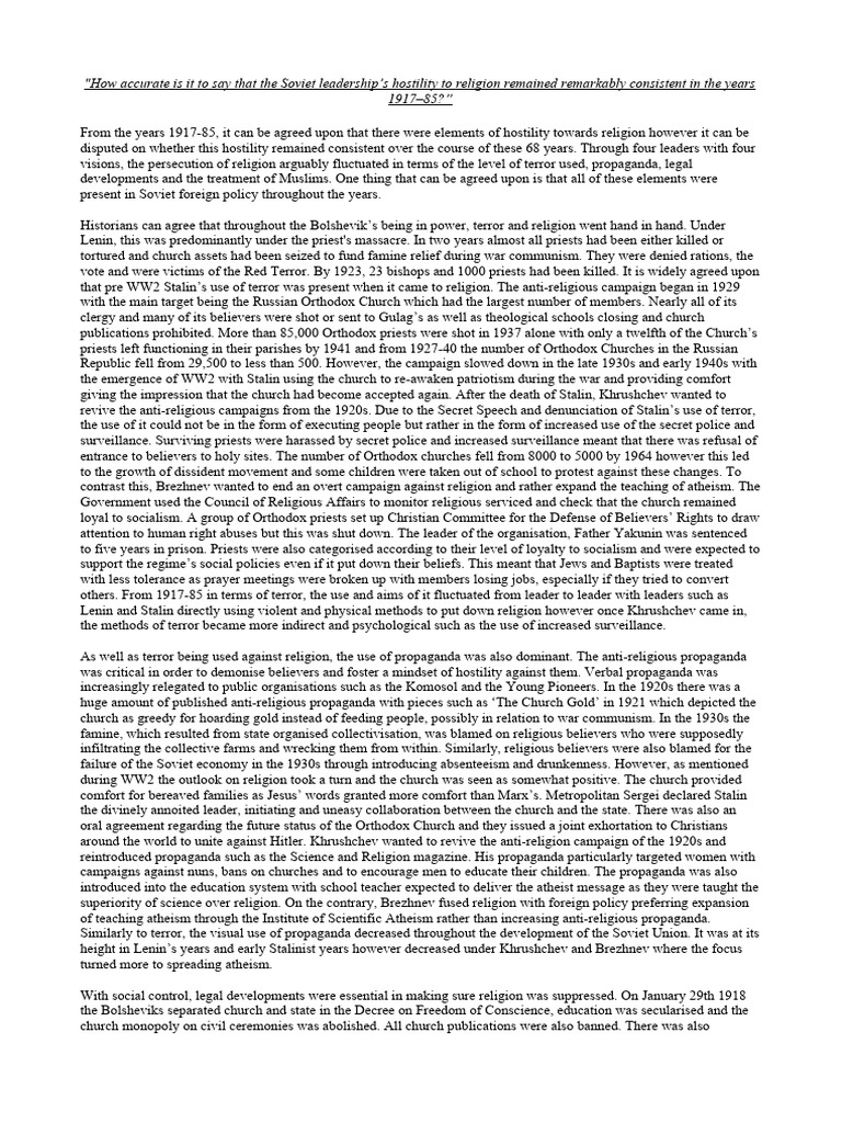 Religion Essay | PDF