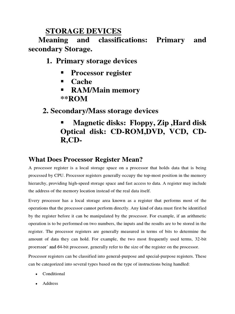 Storage Devices | PDF