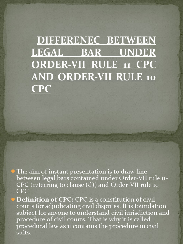 Legal Bar vs. Return of Plaint: CPC Rules | PDF | Lawsuit | Cause Of Action