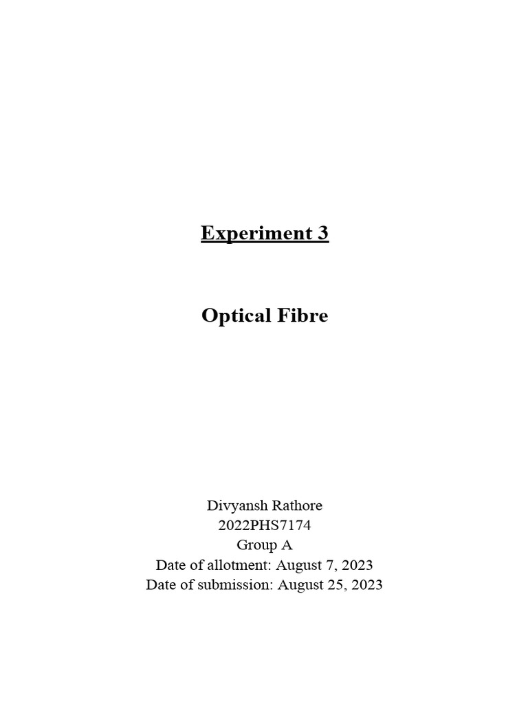 Sem3EXP3 Lab Report | PDF | Diffraction | Physical Sciences