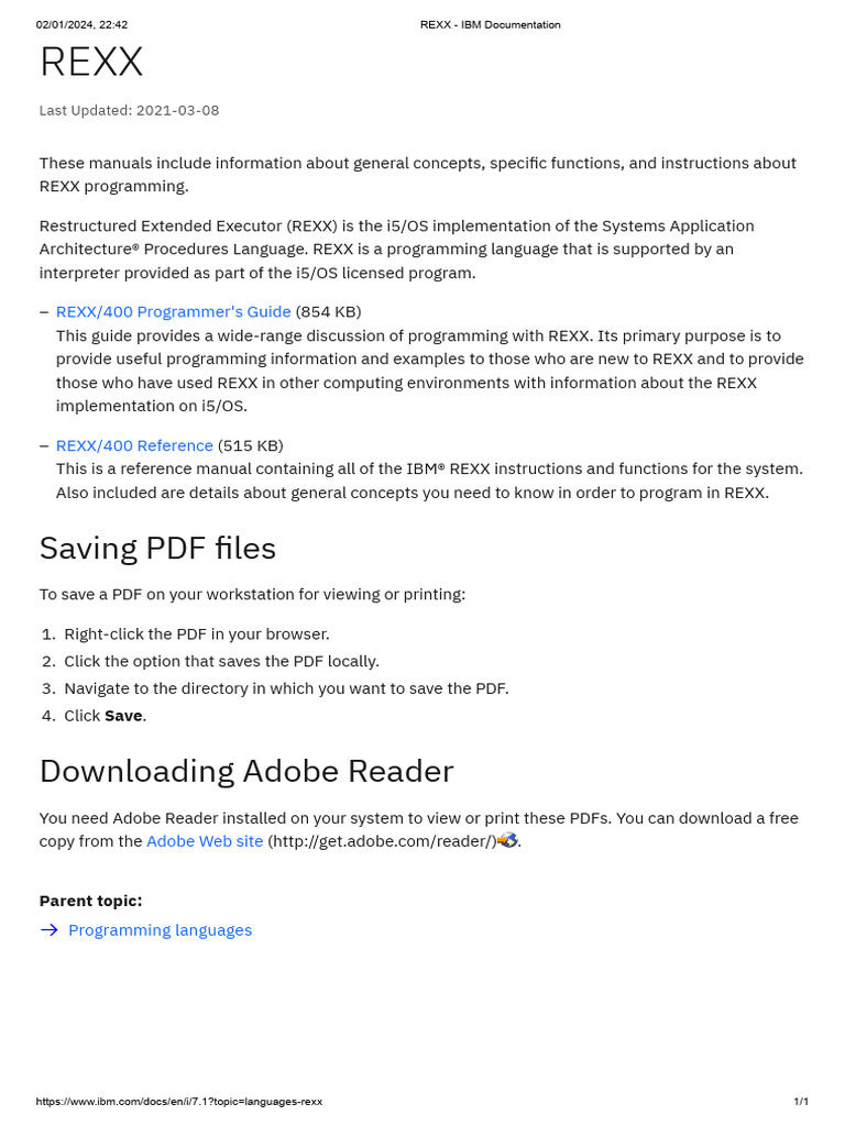 REXX - IBM Documentation | PDF