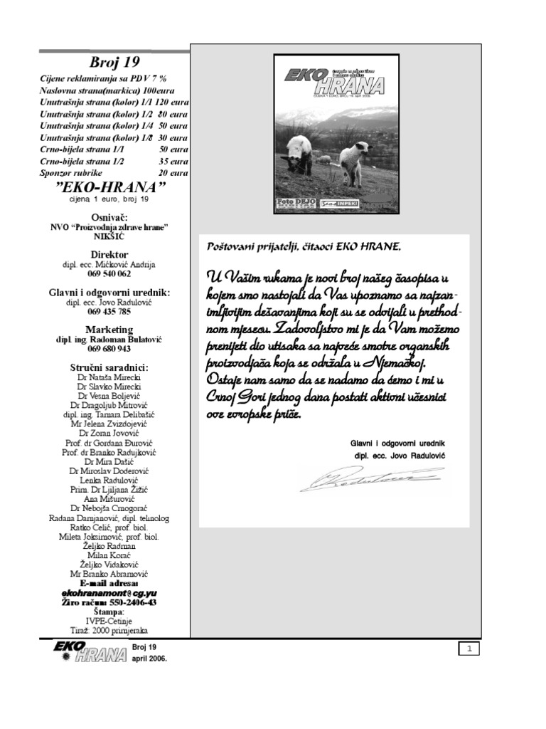 Casopis Eko Hrana 19 | PDF
