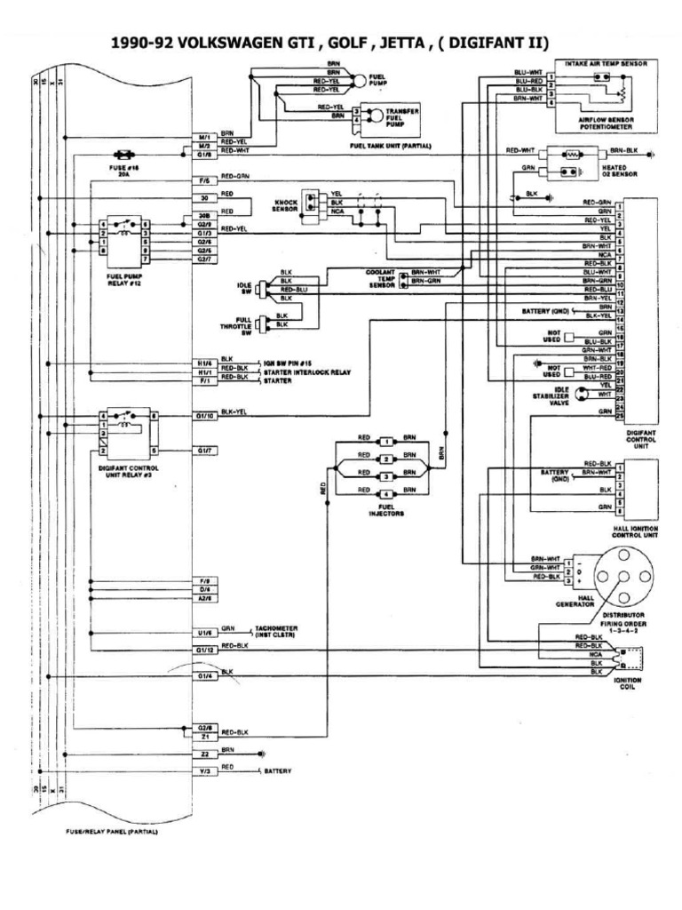 Jetta Digifant Ii Diagramas 1990 - 1992 | PDF