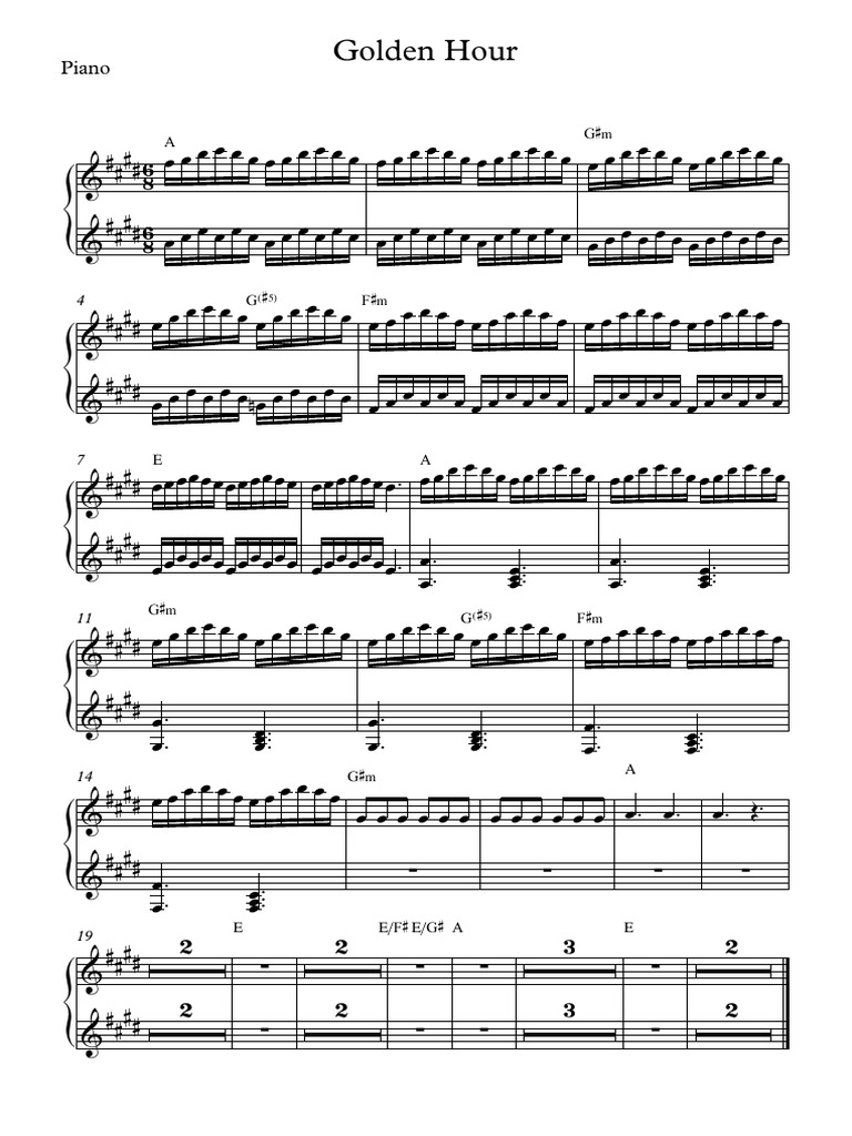 Golden Hour Piano Letters