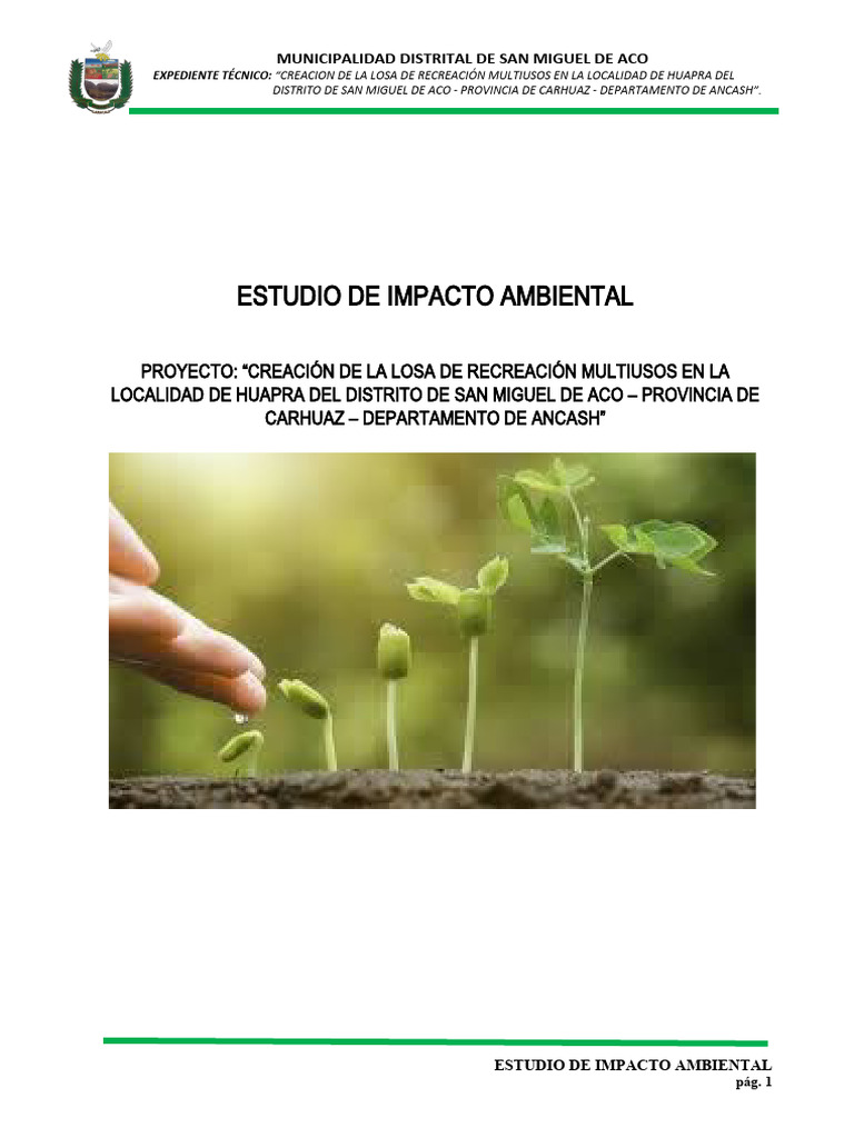 Estudio Impacto Ambiental | PDF