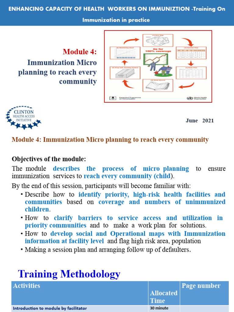 Immunization Micro Planning Training Guide | PDF | Vaccines | Risk