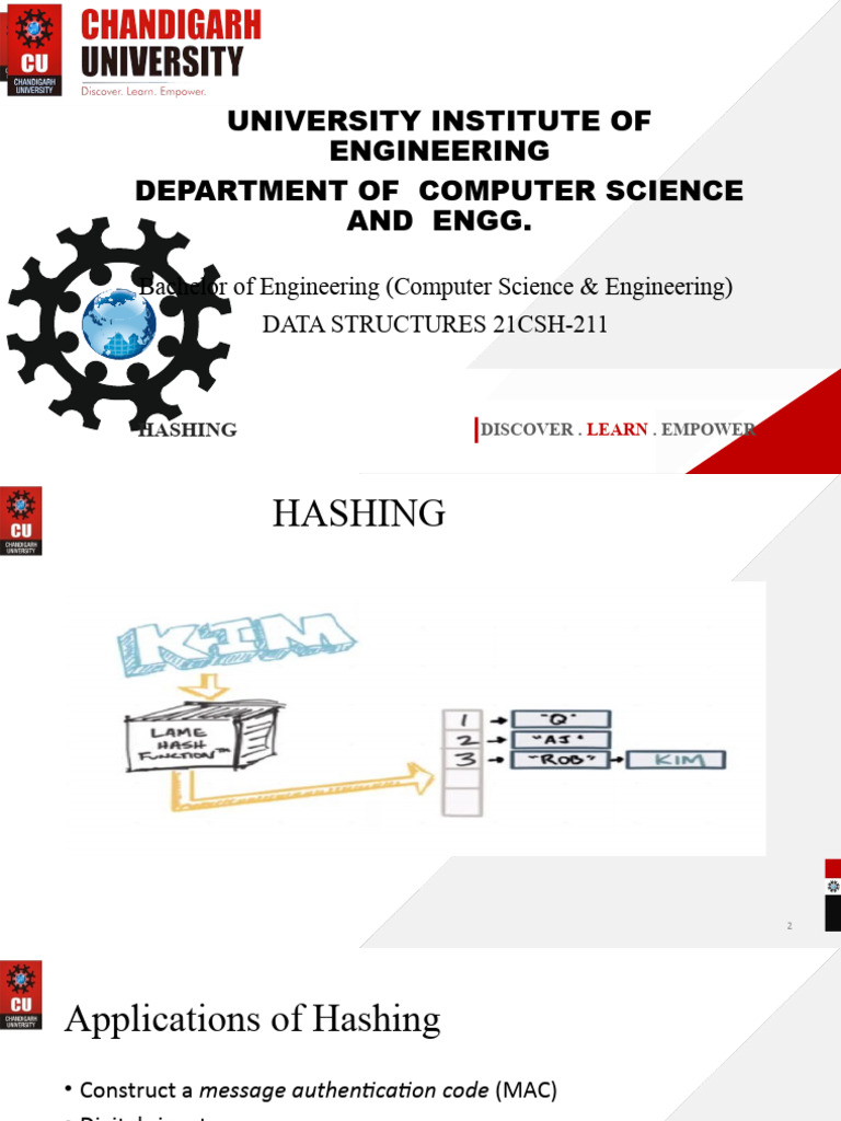 Lecture 3.2.1 Hashing | PDF