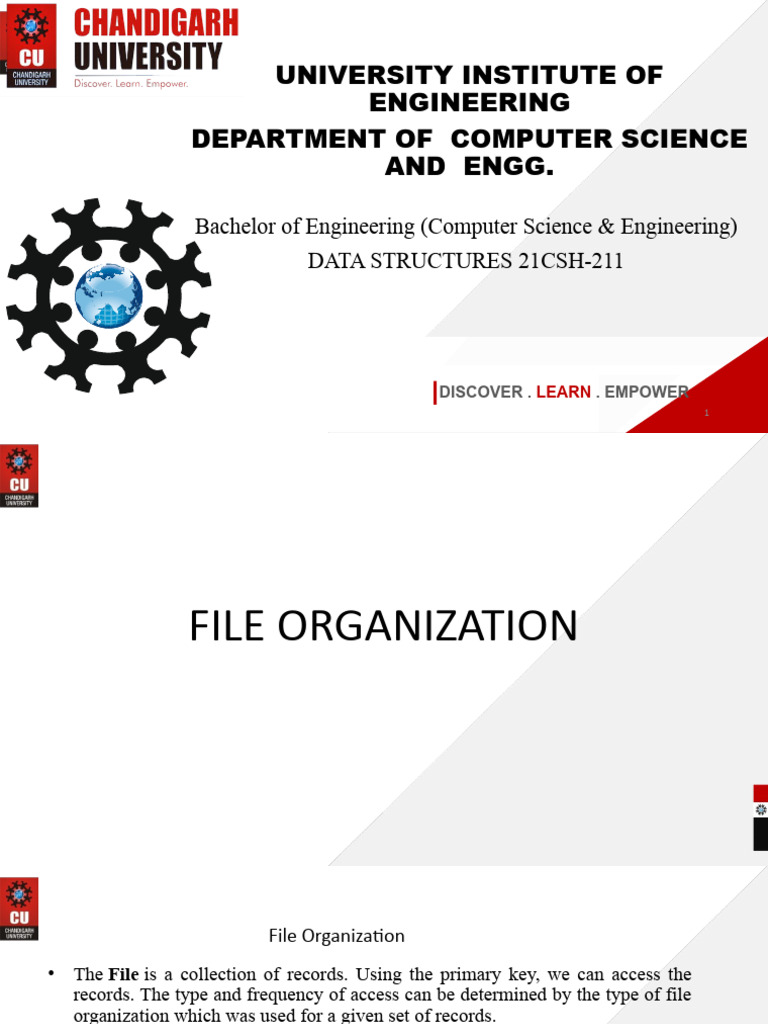 Lecture 3.3.1 File Organization | PDF | Computer File | Computer Data Storage