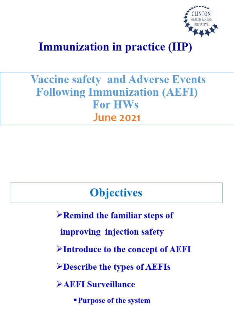 Aefi | PDF | Injection (Medicine) | Vaccines