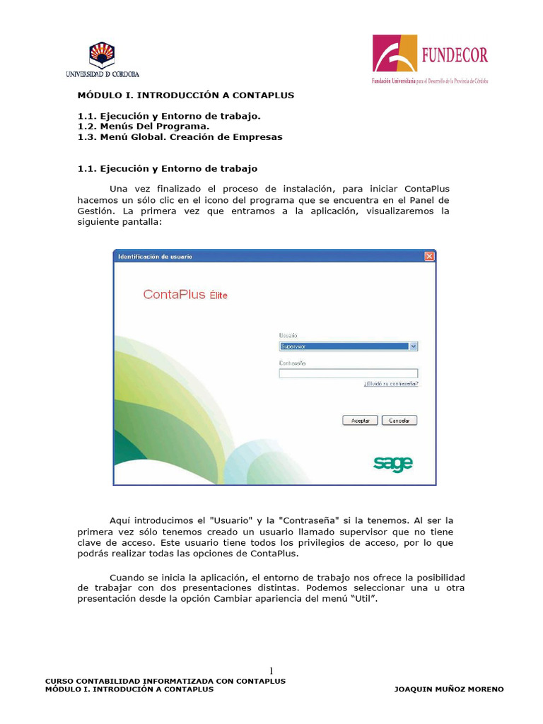 Modulo 1 Introduccion A Contaplus | PDF