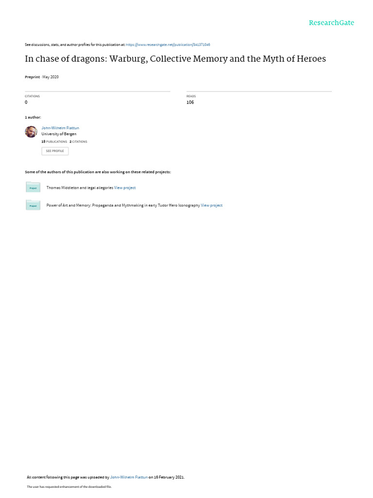 Dragon Myth and Heroic Identity Analysis | PDF