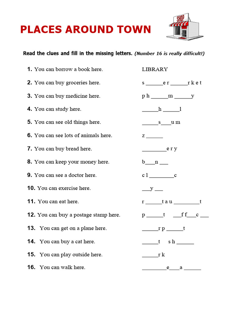 Places Practice | PDF