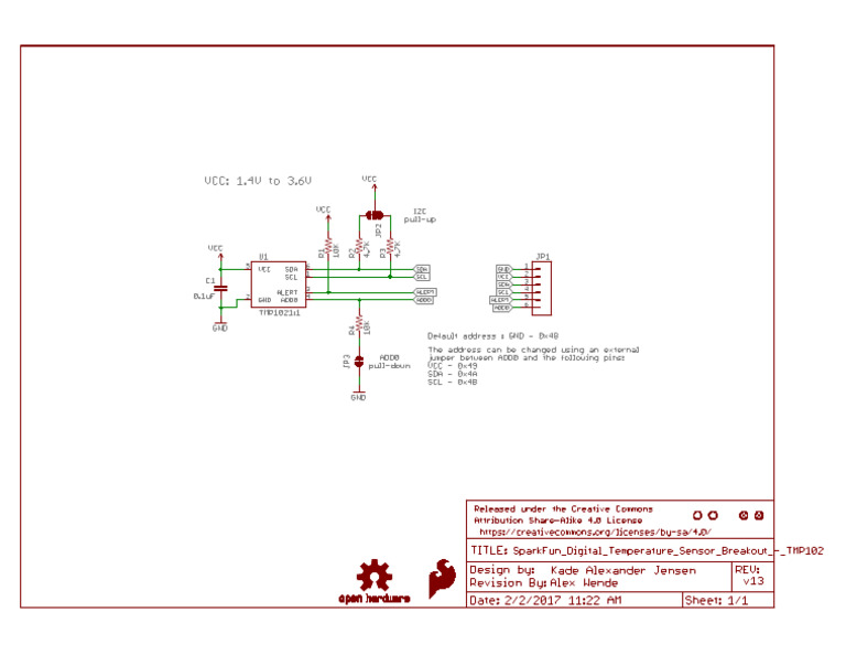 Sparkfun Digital Temperature Sensor Breakout Tmp102 Pdf